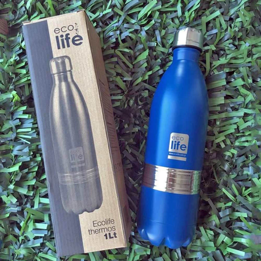 Ecolife Thermos : Blue Thermos 1lt